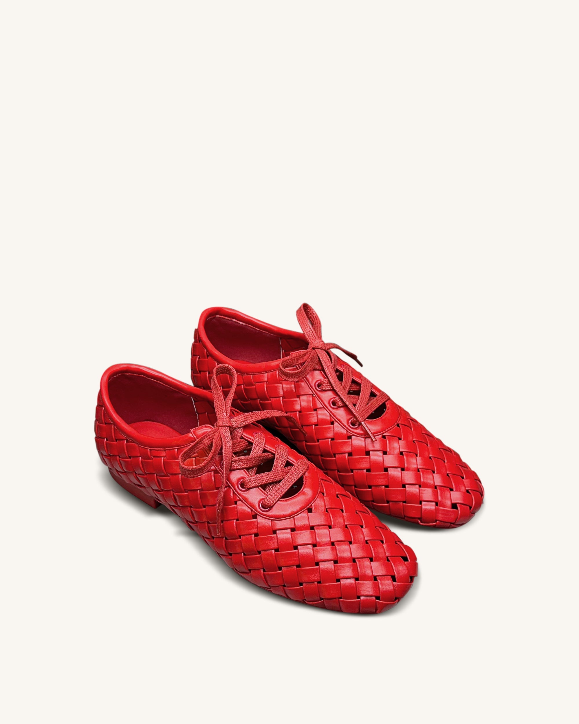 Kayla Chaussures Plates à Brides Tressées - Rouge - E-SHOP OFFICIEL JW ...